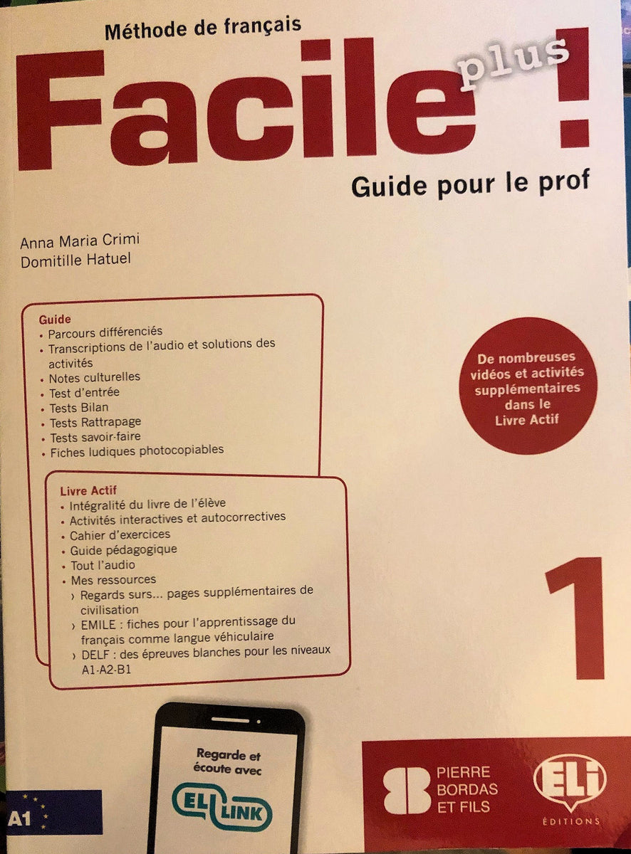 Buy Facile Plus 1 - Guide pour le prof + 2 CDs Online | World Of Reading